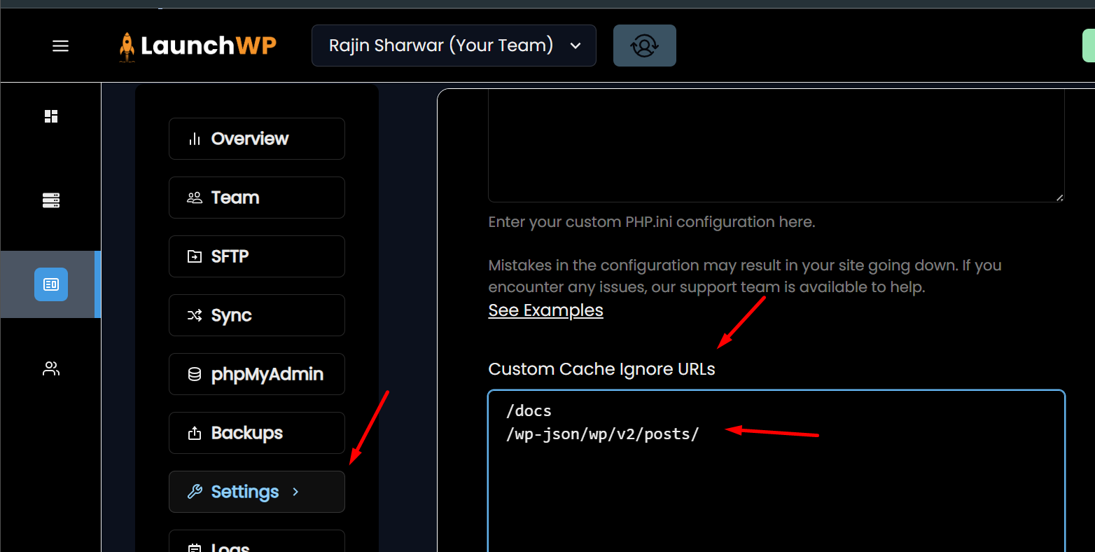 How to Exclude URLs from Caching in LaunchWP easily - LaunchWP